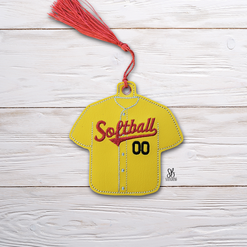 Softball Jersey Bookmark Machine Embroidery Design | SB Stitching