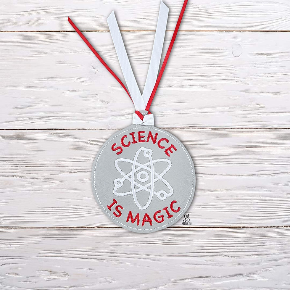 Science is Magic Bookmark Machine Embroidery Design | SB Stitching