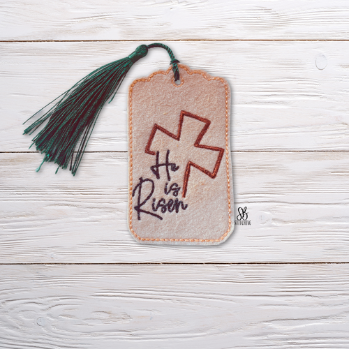He is Risen Bookmark Machine Embroidery Design | SB Stitching