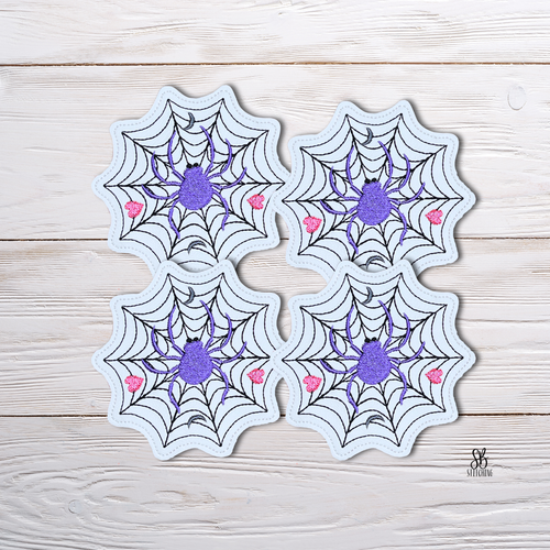 Spider Web Coaster Embroidery Design | SB Stitching
