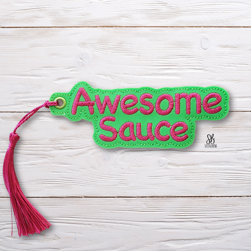 Awesome Sauce Bookmark Machine Embroidery Design | SB Stitching