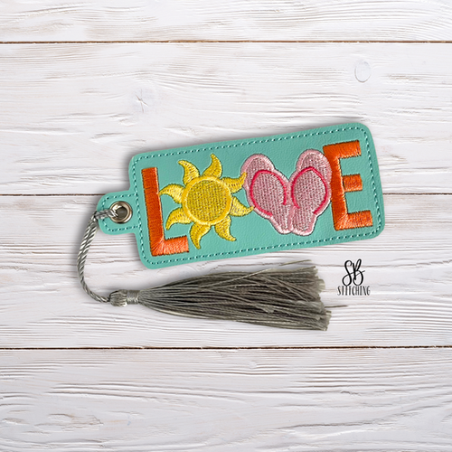 Summer Love Bookmark Embroidery Design | SB Stitching