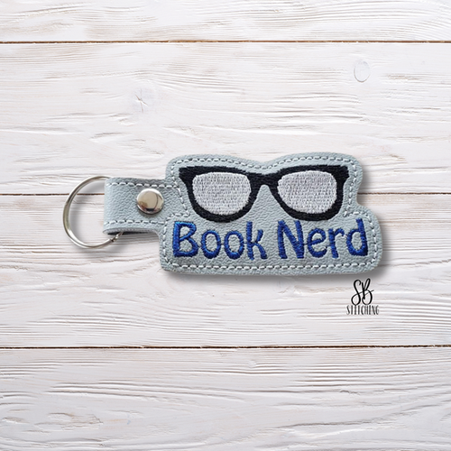 Book Nerd Snaptab Machine Embroidery Design | SB Stitching