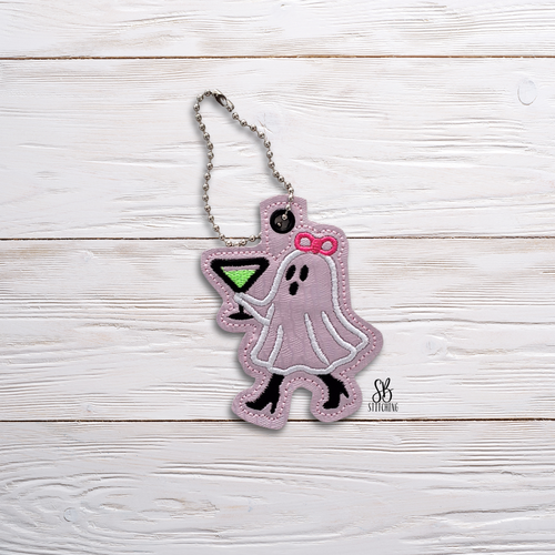 Ghost Martini Eyelet Machine Embroidery Design | SB Stitching