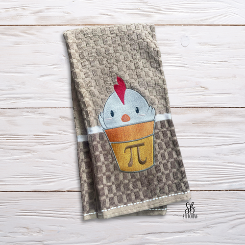 Chicken Pot Pi Machine Embroidery Design | SB Stitching