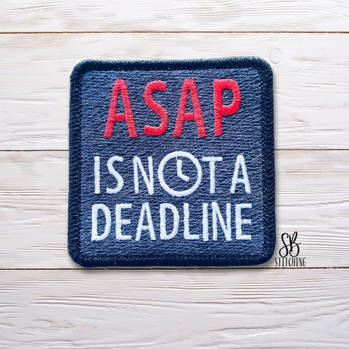 ASAP Patch Machine Embroidery Design | SB Stitching