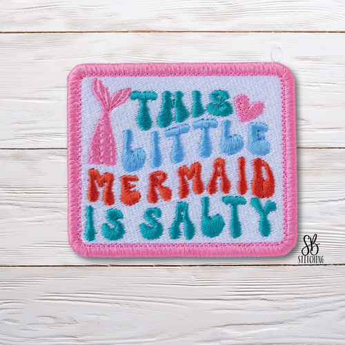 This Little Mermaid Patch Machine Embroidery Design | SB Stitching