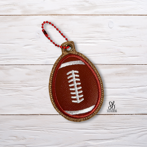Football Egg Eyelet Embroidery Design | SB Stitching