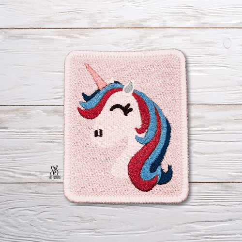 Rainbow Unicorn Patch Machine Embroidery Design | SB Stitching