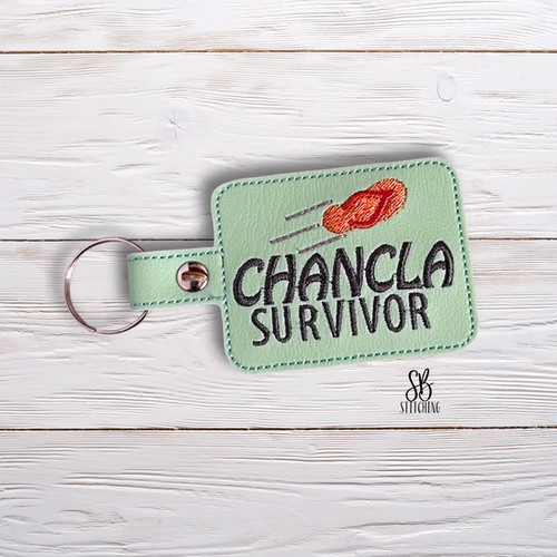 Chancla Survivor Snaptab Machine Embroidery Design | SB Stitching