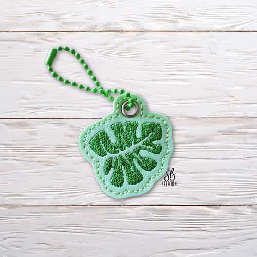 Monstera Leaf Charm Machine Embroidery Design | SB Stitching
