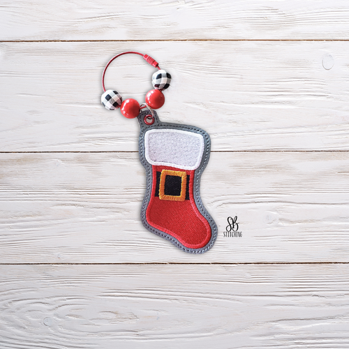 Stocking Bookmark Machine Embroidery Design | SB Stitching