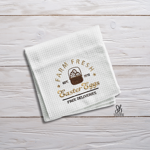 Farm Fresh Easter Eggs Machine Embroidery Design | SB Stitching