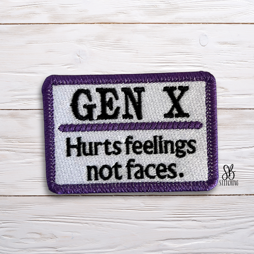 Gen X Patch Machine Embroidery Design | SB Stitching