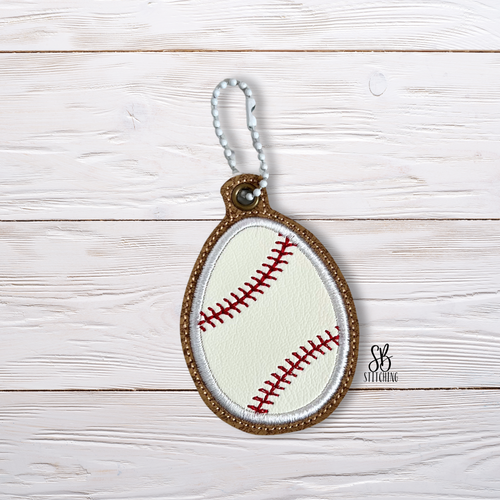 Baseball Egg Eyelet Embroidery Design | SB Stitching