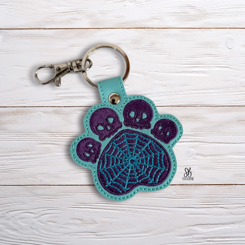 Skull Paw Snaptab Machine Embroidery Design | SB Stitching