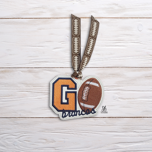 Go Broncos Bookmark Machine Embroidery Design | SB Stitching