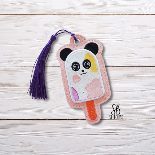 Panda Popsicle Bookmark Embroidery Design | SB Stitching