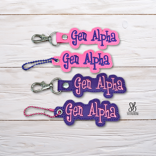 Gen Alpha Set Machine Embroidery Design | SB Stitching
