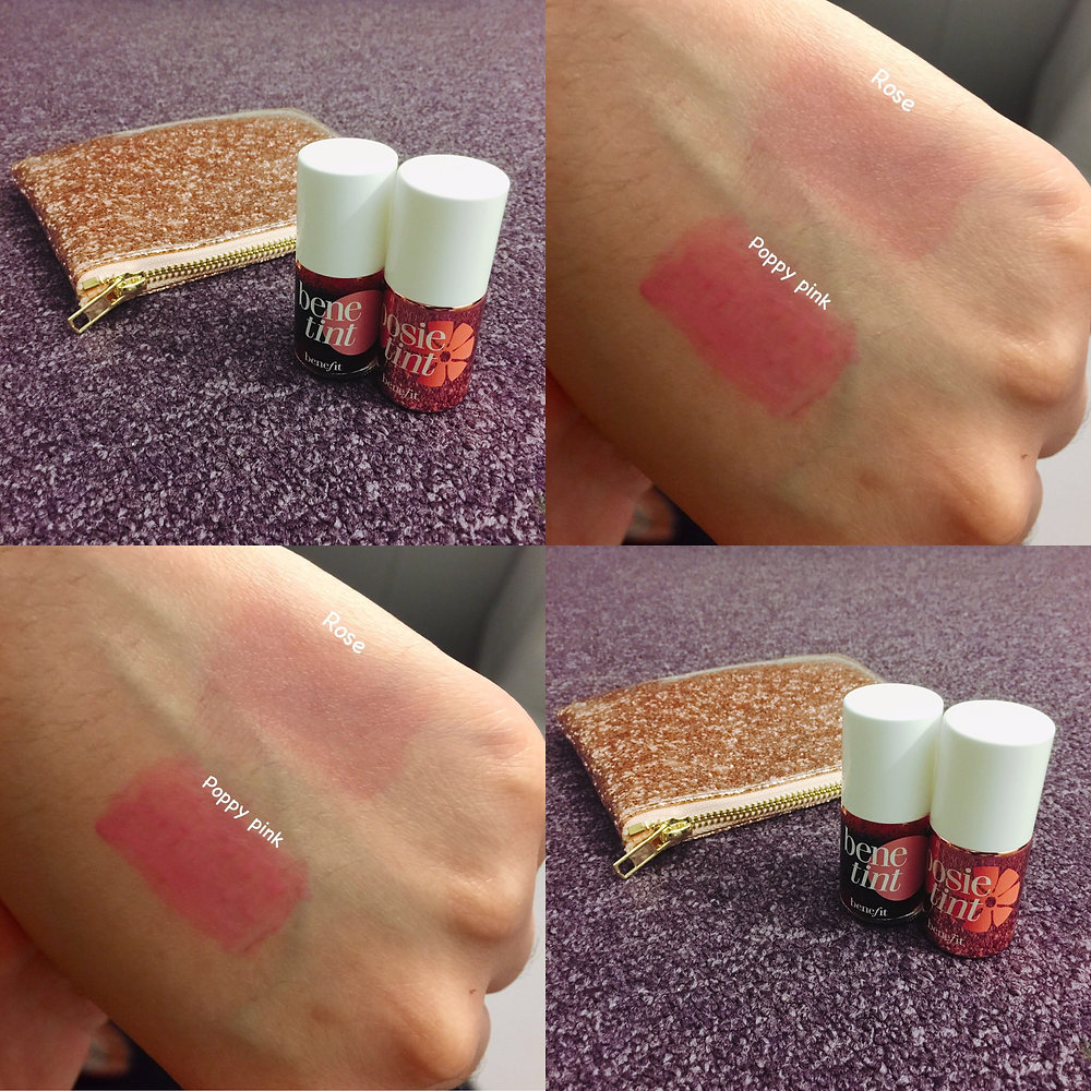 Poppy Pink v.s. Rose Tinted Lip and Cheek Stain