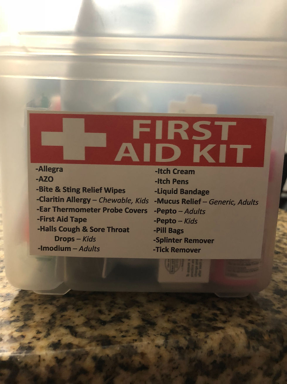 Band-aid Organization/First Aid Storage