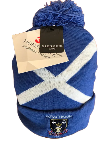 Glenmuir Saltire Beanie Hat - Tahiti Blue | royaltroononlineshop