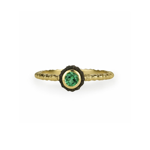 chroma' single stone emerald ring | Maxs Jewelry