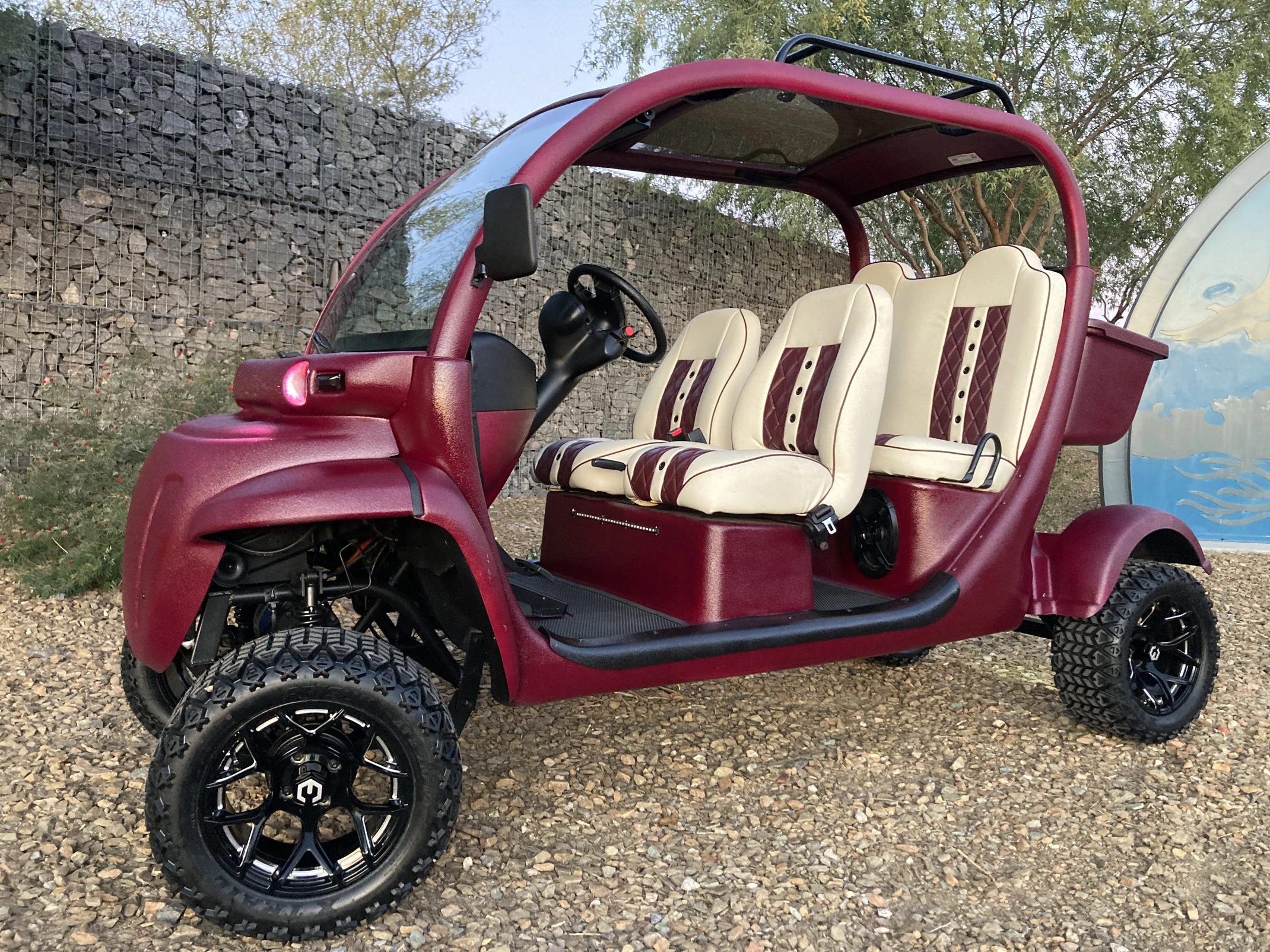 2002 CUSTOM 4 SEAT LIFTED GEM CAR GOLF CART - DO NOT PLACE ORDER ON ...