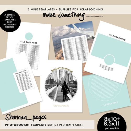 Photobook01 Template Set (x6 PSD Templates in 8x10 and Letter Size ...