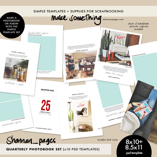 Quarterly Photobook Templates (x10 8x10 and Letter size digital PSD ...
