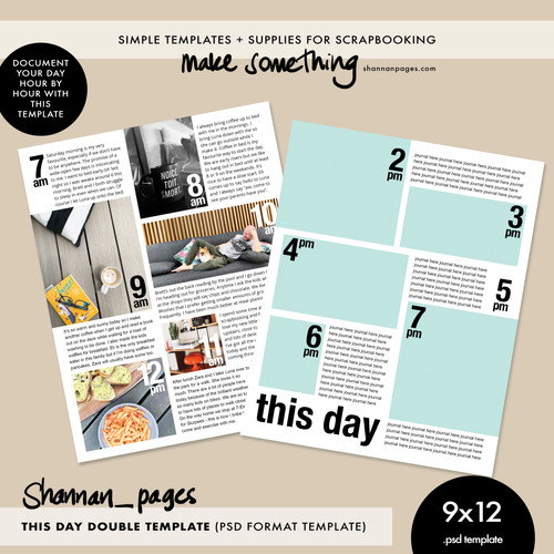 This Day Double Template (9x12 layered PSD digital template) | Shannan ...