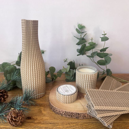 Corrugated Kraft Bottle & Jar Flexible Sleeving | Eco Home & Business