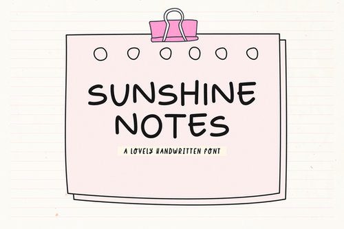 SUNSHINE NOTES | MARIA FELIZ FONTS