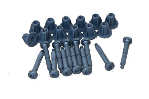 207600 12 plastic nuts + 12 plastic screws - bag | Blastsafe