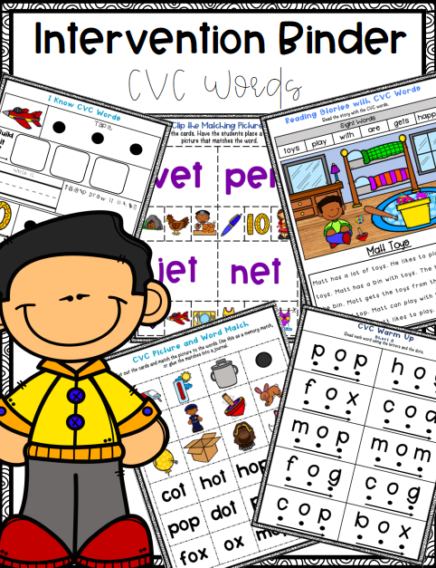CVC Words Intervention Binder