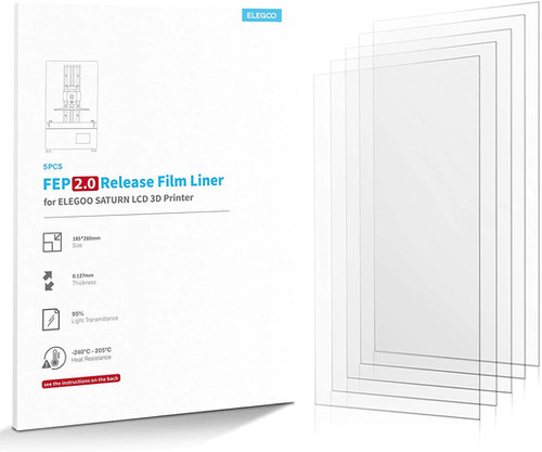 ELEGOO PFA Release Liner Film For Saturn and Saturn S, 5 Pieces