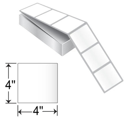 4" x 4" Direct Thermal Fanfolded Labels | Priddy Sales