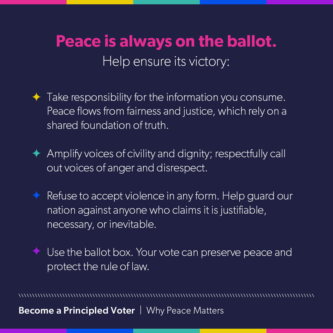 Principles Matter — Peace