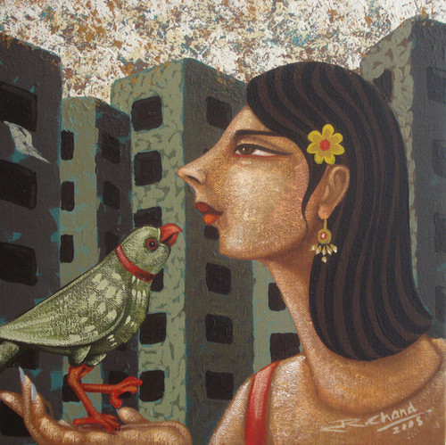 Rajesh Chand | Urban Queen-3 | Color N Space Artist Studio