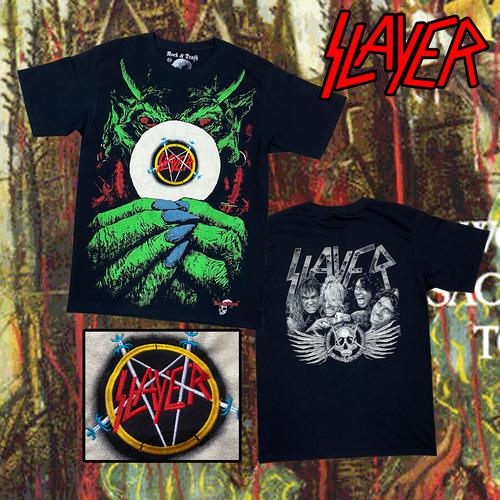 Slayer “Root Of All Evil” Embroidered Tee | Black Zone
