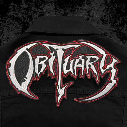 Obituary “Logo” Back Patch | Black Zone