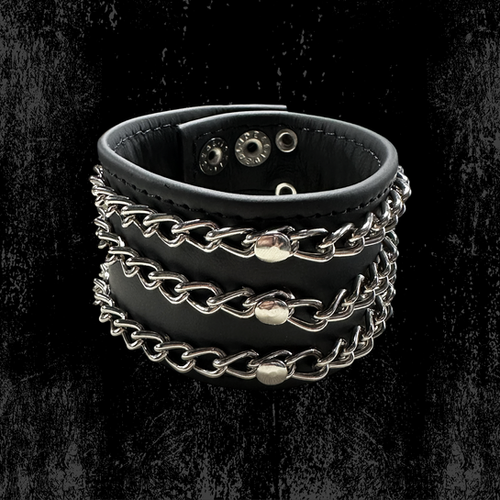 Triple Chained Cuff | Black Zone