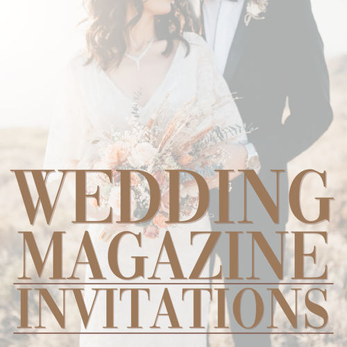Wedding Magazine Invitations (Printed Version) | Rachellemade Co