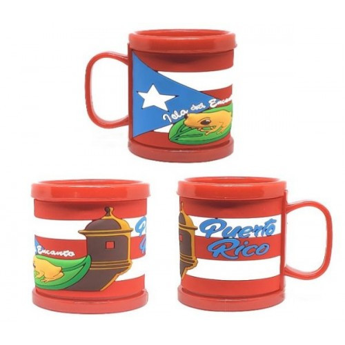 Puerto Rico Bold Plastic Mug Cup : Coqui | Wicca Wholesale