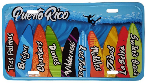 Puerto Rico License Plate : Surfing Board | Wicca Wholesale