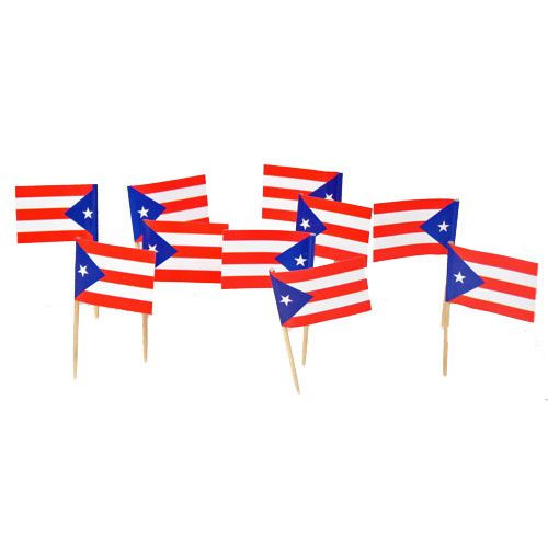 Puerto Rico Toothpick Flags | Wicca Wholesale
