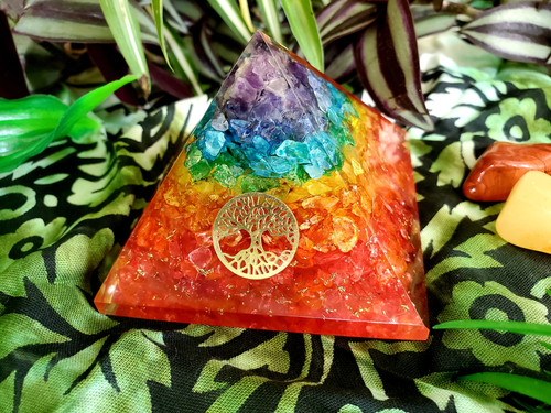 Orgone seven Chakra tree of Life Pyramid | Wicca Wholesale