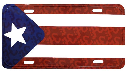 Puerto Rico License Plate : Flag Jeroglifico | Wicca Wholesale