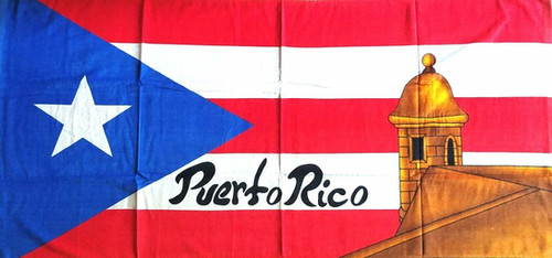 Towel Puerto Rico Flag & Garita | Wicca Wholesale
