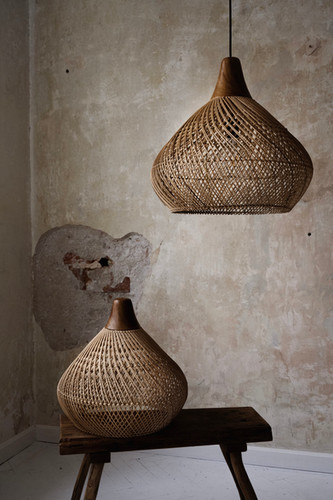 Natural Rattan Lamp Shade Nila - Ceiling Lamp I Boho Bliss Dubai